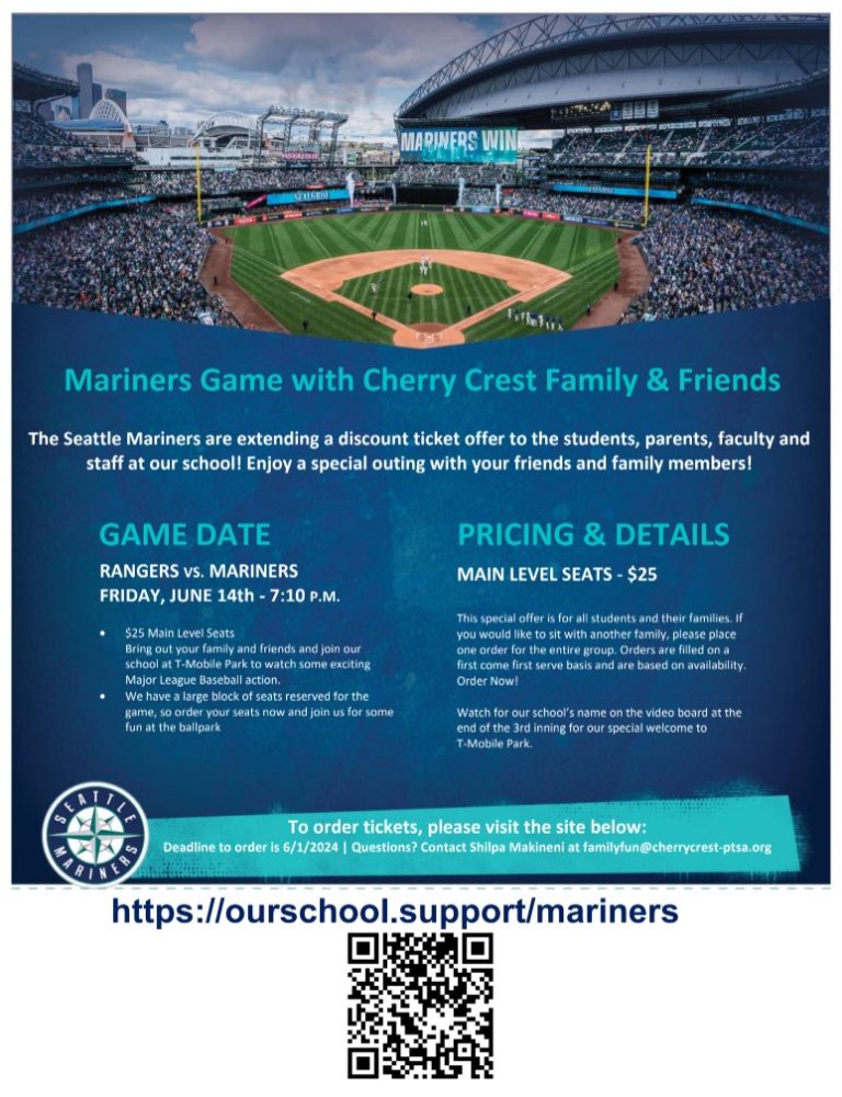Mariners Game & Fireworks Night with Cherry Crest Families & Friends ...