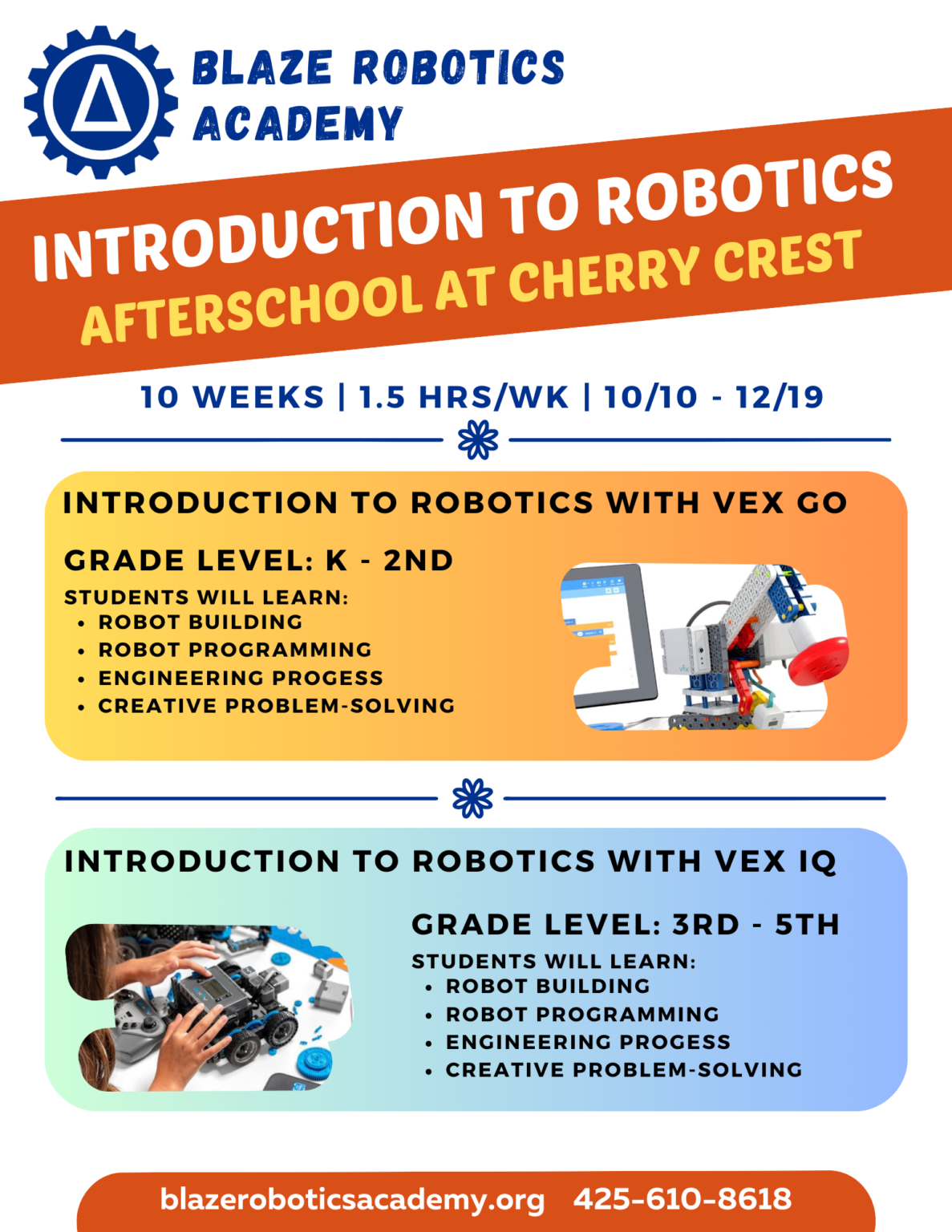 VEX Robotic Club – CHERRY CREST ELEMENTARY PTSA
